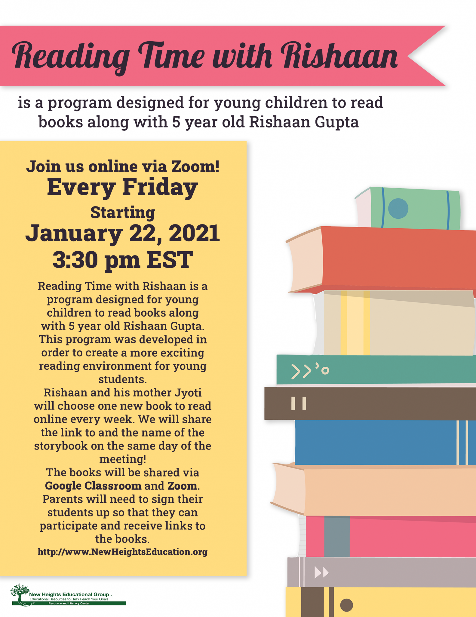 Virtual Reading Program | New Heights Educational Group, Inc.